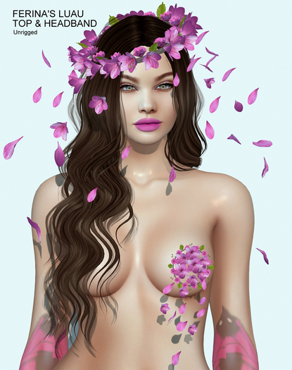 Second Life Marketplace - !FERINA'S LUAU HEADBAND & TOP
